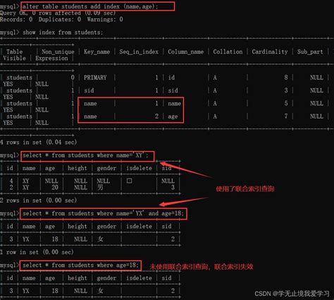 mysql数据库事务与索引sql命令语句操作代码 mysql索引代码 csdn博客