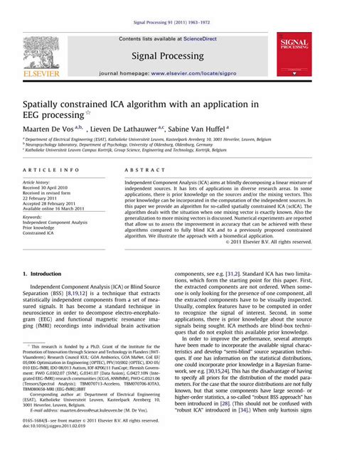pdf spatially constrained ica algorithm with an application in eeg processing dokumen tips