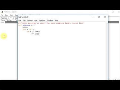 Python To Print The Even Numbers From A Given List YouTube