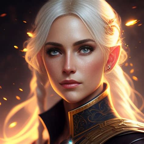 Velvety Jay404 Elf Female Platinum Blonde Hair Blonde Hair Braid Over Shoulder Light Brown