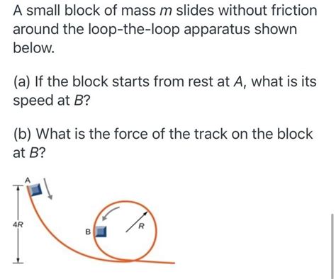 [solved] a small block of mass m slides without friction a