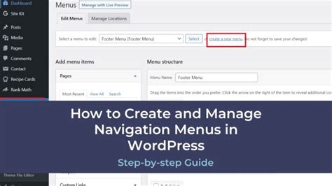 How To Create And Manage Navigation Menus In WordPress Quick Guide