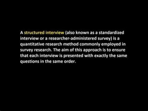 Difference Between Structured Interview And Unstructured Interview