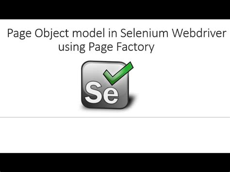 complete page object model pom using page factory in selenium educational guru