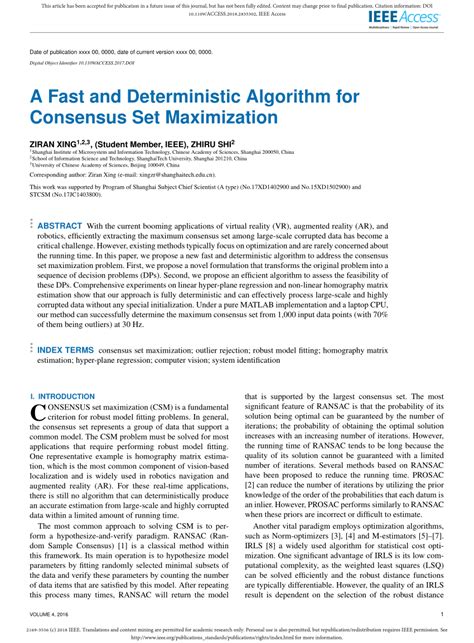 pdf a fast and deterministic algorithm for consensus set maximization