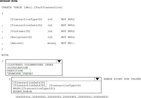 how should you complete the transact sql statement exam4training
