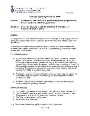 Fillable Online Standard Operating Procedure SOP Subject Fax Email