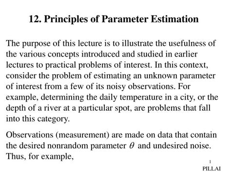 ppt 12 principles of parameter estimation powerpoint presentation free download id 1727608