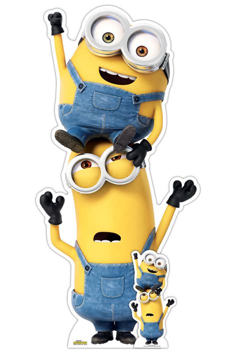 Kevin Bob And Stuart Cardboard Cutout Official Minions The Rise Of Gru Standee