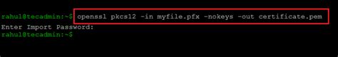How To Extract Private Key And Certificate From A PFX File