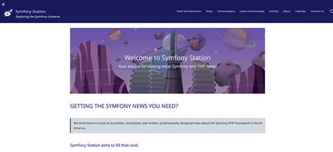 Symfony Station Website On Behance