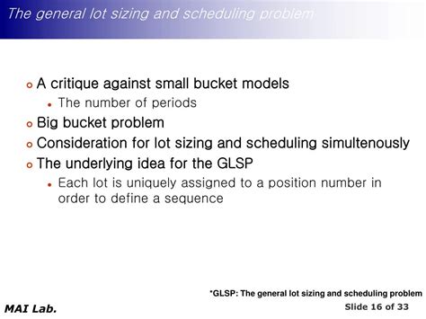 ppt lot sizing and scheduling formulation in single level powerpoint presentation id 4149730