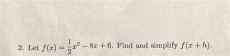 solved f x 21x2−8x 6