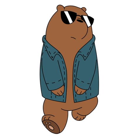 We Bare Bears Grizzly Eating Pie Sticker Sticker Mania