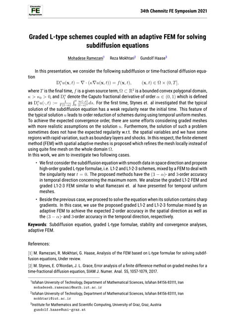 pdf graded l type schemes coupled with an adaptive fem for solving subdiffusion equations
