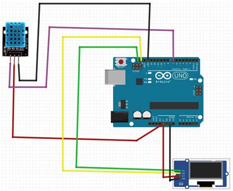 Simple DIY Weather Station With DHT11 And OLED Display Visuino