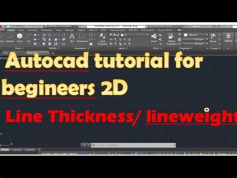Autocad Tutorial How To Change Line Thickness Lineweight YouTube