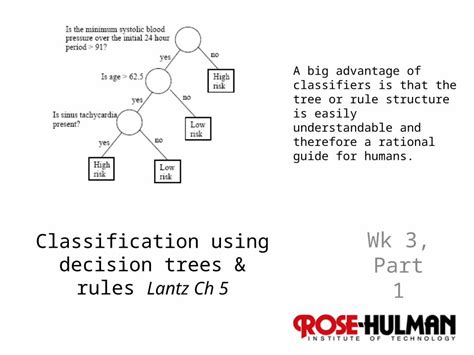 pptx 1 classification using decision trees and rules lantz ch 5 wk 3 part 1 a big advantage of
