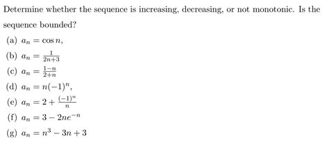 solved determine whether the sequence is increasing