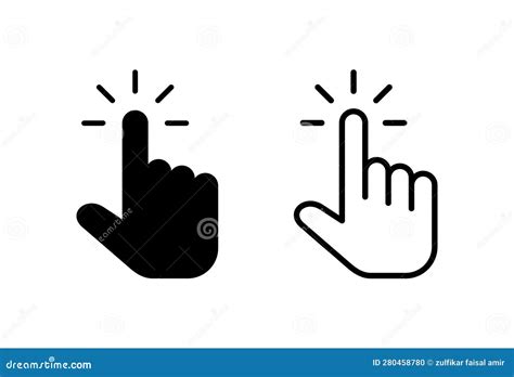 Hand Cursor Icon Cursor Icon Vector Hand Cursor Icon Click Stock
