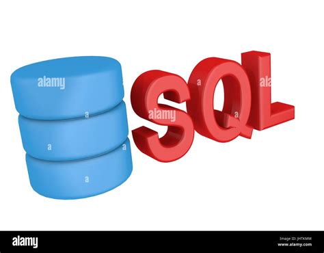 sql structured query language database search data logo icon on white background 3d icon stock
