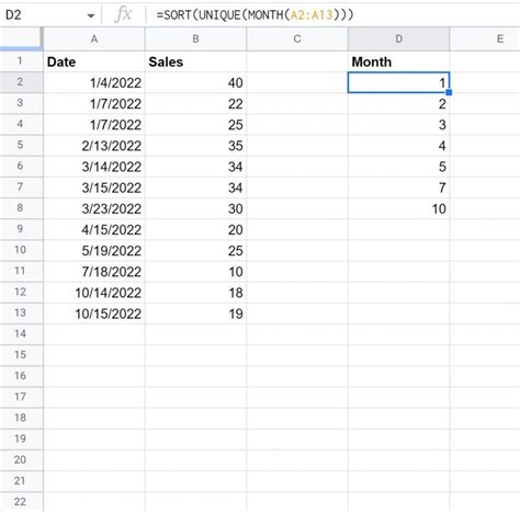 How To Count By Month In Google Sheets Statology