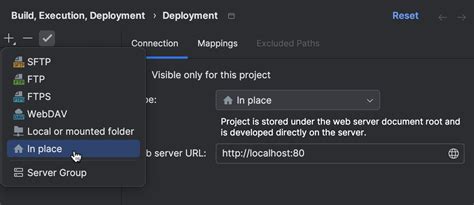 Create An In Place Server Configuration IntelliJ IDEA Documentation