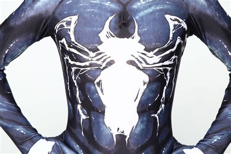 万圣节跨境爆款毒液Venom 蜘蛛侠连体紧身衣儿童成人cosplay服装 阿里巴巴