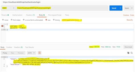 asp net core 3 0 web api token based authentication example using jwt in vs2019 dotnet detail