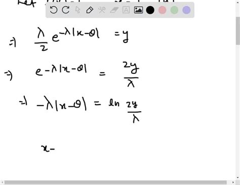 solved 2 6 apply the inverse transform method to generate random variables from the laplace