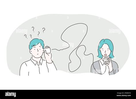 Misunderstanding Connection Communication Problems Concept Stock