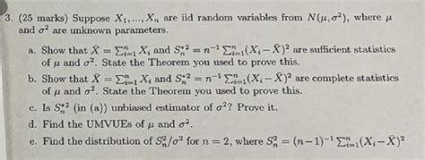 3 25 marks suppose x1 … xn are iid random