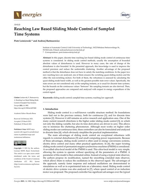 pdf reaching law based sliding mode control of sampled time systems