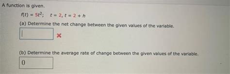 solved a function is given f t 5t2 t 2 t 2 h a