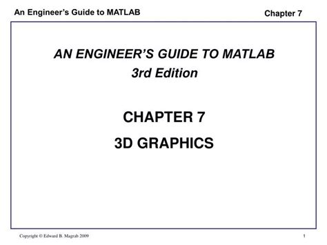 ppt an engineer s guide to matlab 3rd edition chapter 7 3d graphics powerpoint presentation
