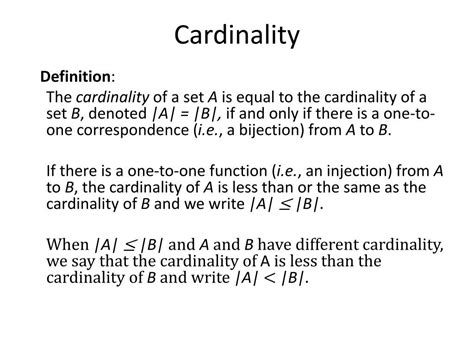 ppt cardinality of sets powerpoint presentation free