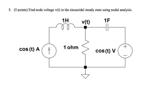 solved sit 5 5 points find node voltage v t in the
