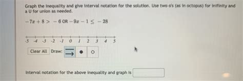 solved graph the inequality and give interval notation for