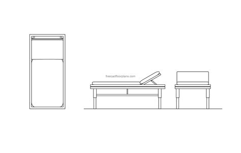 Facial Bed Autocad Block Free Cad Floor Plans