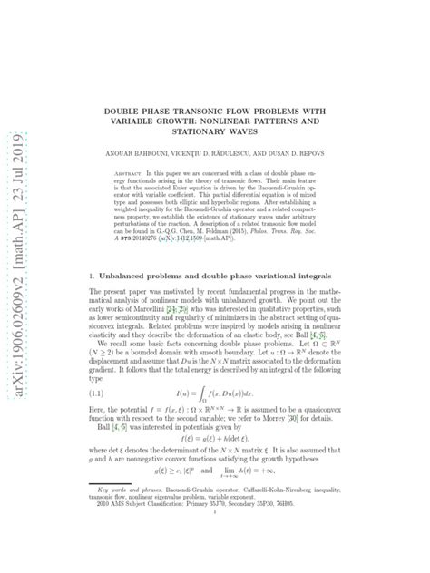 unbalanced problems and double phase variational integrals pdf partial differential equation
