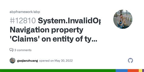 System InvalidOperationException Navigation Property Claims On