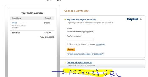 cancel url not showing on paypal stack overflow