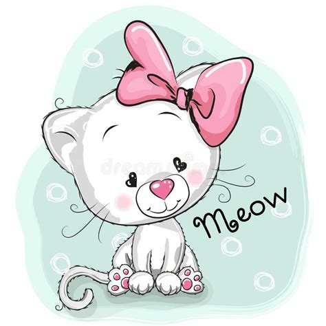 Cara Principal Divertida Del Bebé Del Gatito Blanco Del Gato Bigotes Personaje De Dibujos