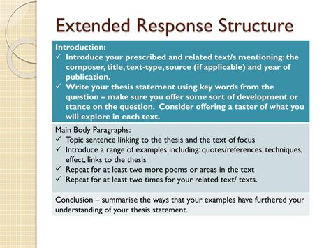 PPT Developing A Thesis Based Response PowerPoint Presentation Free