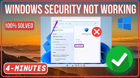 fix windows security not working in latest windows 11 youtube