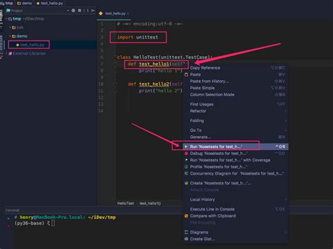 Python Run A Specific Unit Test Function Inside PyCharm IDE 5 0 4