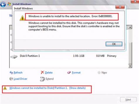 How To Fix Windows Cannot Be Installed To This Disk Error Windows