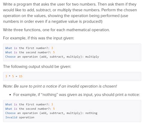 solved write a program that asks the user for two numbers