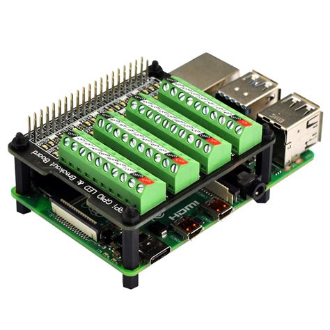 HCDC RPi GPIO Status LED Terminal Block Breakout Board HAT For