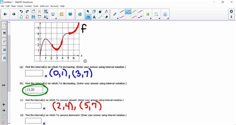 solved consider the following graph find the interval s on which f is increasing enter vour
